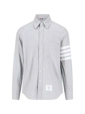 Thom Browne 100% Cotton Button-down Shirt For - Grey