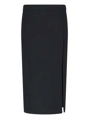 DONDUP Wool-blend Skirt With Stretch - Black