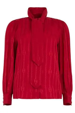 Gucci Silk Bow Tie Collar Shirt