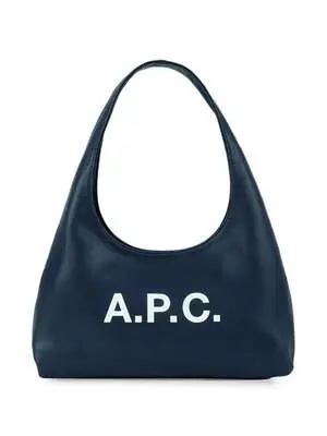 A.p.c. Magnetic Closure Hand And Shoulder Bag With Top Handles - Blu