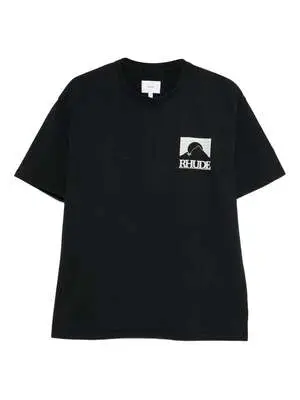 Rhude Logo Crewneck T-shirt With Chest & Back Print