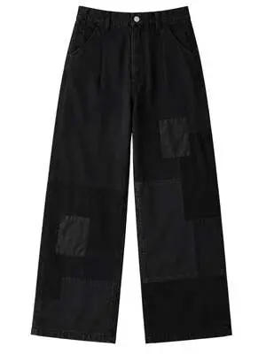 Comme Des Garçons Patchwork Wide-leg Utility Pants - Black