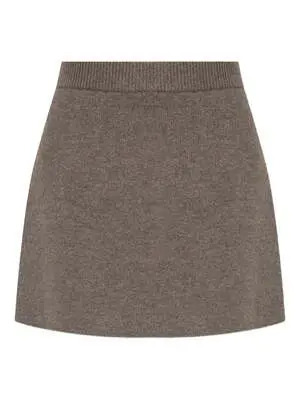 LISA YANG Cashmere Knit Mini Skirt - Marrone
