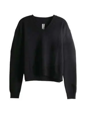 Rick Owens Cashmere V-neck Long Sleeve Sweater - Nero