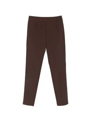PMDS PREMIUM MOOD DENIM SUPERIOR Sophisticated Waistband Trousers With Tonal Stitching - Brown