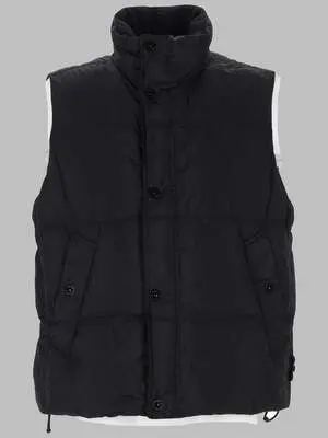 Stone Island Padded Stand Collar Puffer Vest - Black