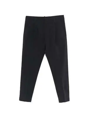 DONDUP Tailored Cotton Blend Trousers - Navy