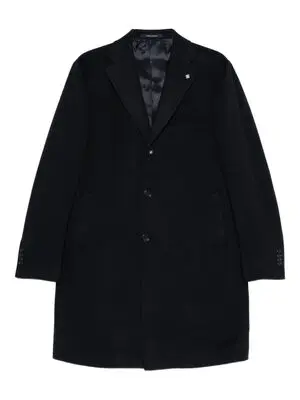 Tagliatore Tailored Single-breasted Overcoat - Navy