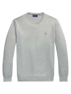 Ralph Lauren Classic Cotton Crewneck Sweater - Grey
