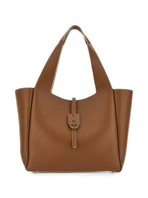 Hogan Trend Leather Tote - Brown