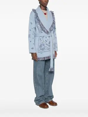 Alanui Bandana Paisley Intarsia Cashmere Cardigan