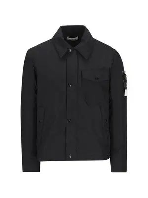 Stone Island Logo Blouson Jacket - Black