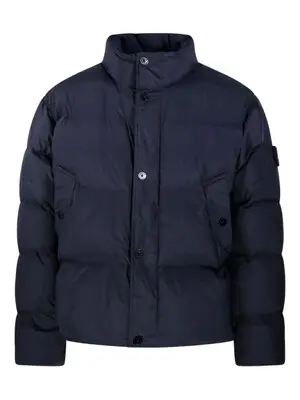 Stone Island Nylon Short Down Jacket - Blue