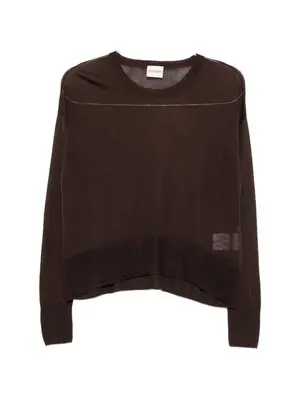 Closed Wool Crewneck Sweater - Brown