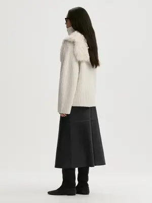 BY MALENE BIRGER Solene Leather A-line Skirt