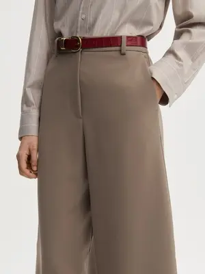 BY MALENE BIRGER Carlien High-waist Tapered Leg Trousers - Fosil