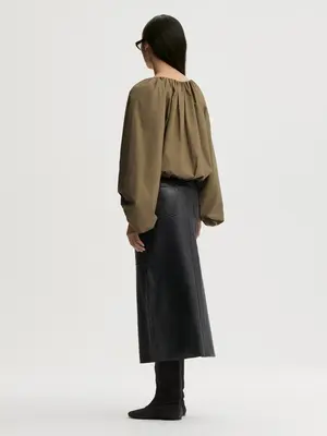 BY MALENE BIRGER Semara Organic Cotton Blouse - Hunt