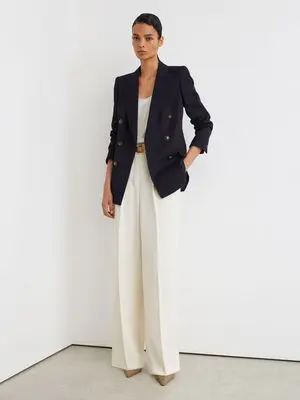 REISS Reiss Lauryn Petite Wool-Blend Double-Breasted Blazer