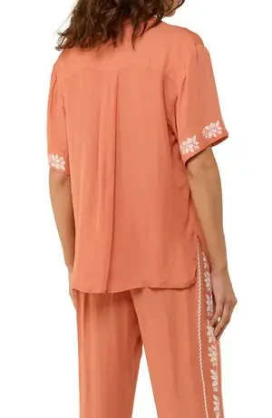 PALM NOOSA Rory Printed Silk-blend Shirt - Soleil Fleur