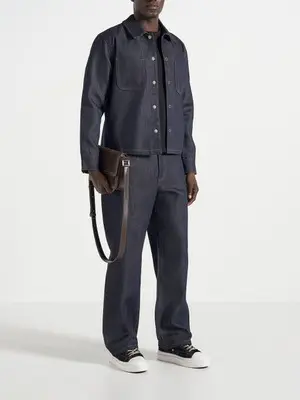 Manière De Voir Relaxed Fit Dark Wash Denim Jeans