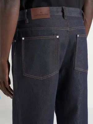 Manière De Voir Relaxed Fit Dark Wash Denim Jeans