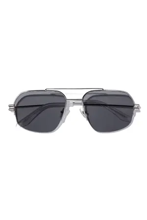 COSSINO Charlie 56mm Aviator Sunglasses - Black