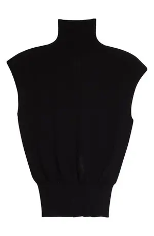 Rick Owens Cap Sleeve Wool Turtleneck Sweater