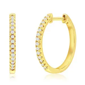 DONATELLO GIAN Set Of 3 Sterling Silver Crystal Hoop Earrings
