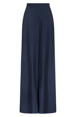TWP Drew Pleated Wide Leg Cashmere Pants