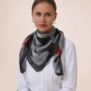 YOUZEY Checkered & Trimmed Ultrasoft Lightweight Scarf