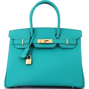 Hermès Birkin Handbag Epsom With Gold Hardware 30 - Blue