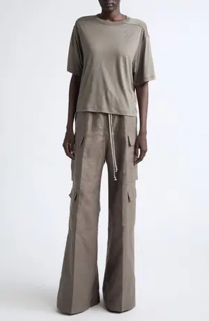Rick Owens Wide-leg Cargo Pants With Exaggerated Drawstring Detail