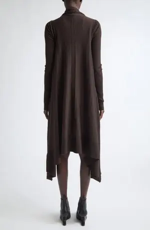 Rick Owens Asymmetrical Wool Cardigan