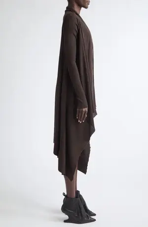 Rick Owens Asymmetrical Wool Cardigan