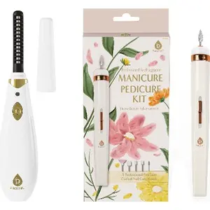 PURSONIC Manicure/pedicure Kit & Heated Eyelash Curler - White