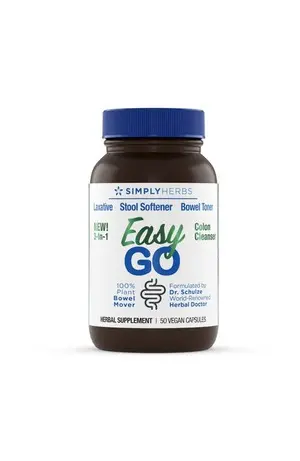 DR. SCHULZE'S Simply Herbs Easy Go Bowel Mover For Colon Health Support And Regular Bowel Movements - Brown