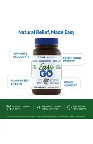 DR. SCHULZE'S Simply Herbs Easy Go Bowel Mover For Colon Health Support And Regular Bowel Movements