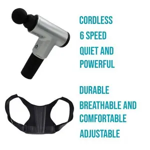 PURSONIC Adjustable Posture Corrector And 6-speed Massage Gun Set