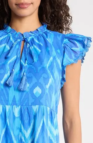 SUGARLIPS Carys Print Ruffle Minidress