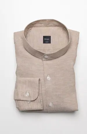 BRISK Cotton Linen Shirt Tan