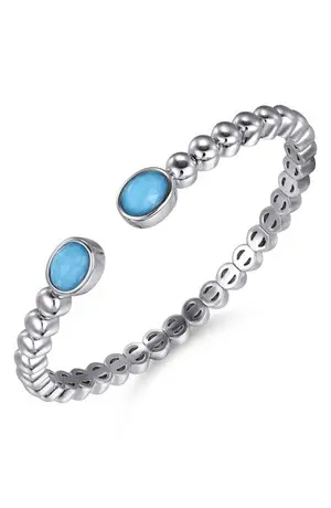 GABRIEL & CO. Turquoise Doublet Cuff Bracelet
