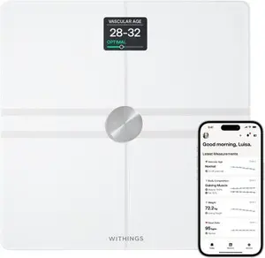 WITHINGS Body Comp Smart Scale: Complete Body Analysis With Wi-fi And Bluetooth Connectivity - White