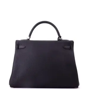 Hermès Kelly Handbag Togo With Palladium Hardware 32 - Black