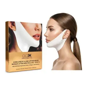 GLO24K Chin & Neck V-line Lifting Mask - White
