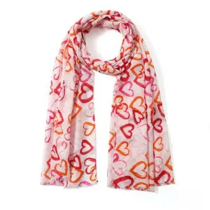 YOUZEY Gilded Hearts Lightweight Scarf