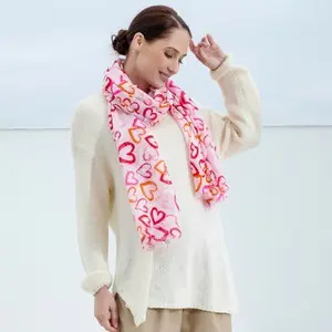 YOUZEY Gilded Hearts Lightweight Scarf