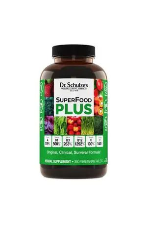 DR. SCHULZE'S Superfood Plus Supplement For Overall Wellness, Metabolism And Daily Energy Support, Gluten-free - Brown