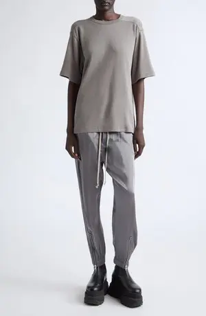 Rick Owens Tecuatl Satin Track Pants - Steel
