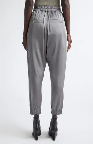 Rick Owens Tecuatl Satin Track Pants - Steel