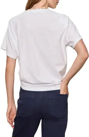 Sanctuary Organic Cotton Blend Tie Hem T-shirt - White